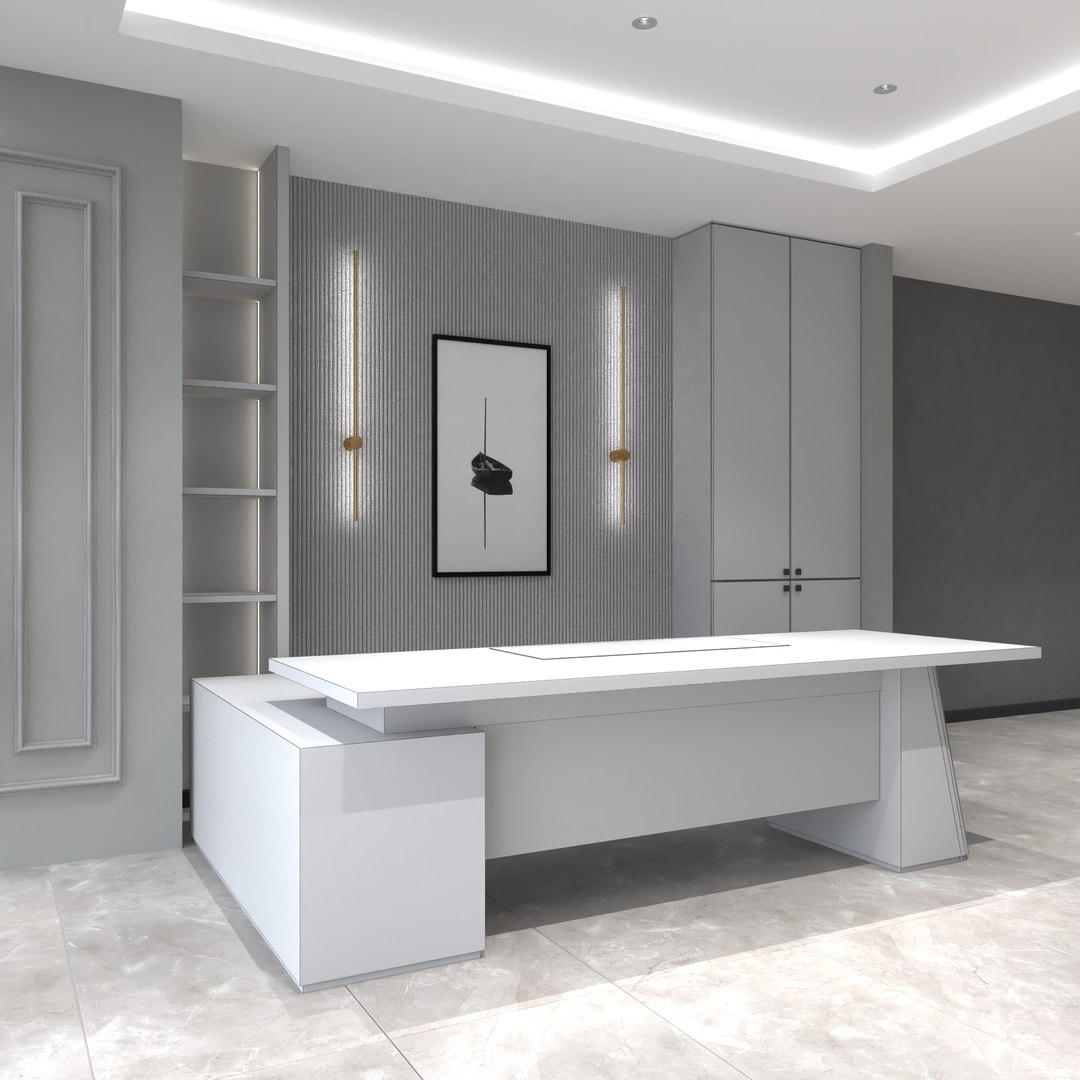 Executive Desk - Table 3D model - TurboSquid 2176677