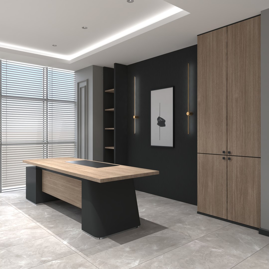 Executive Desk - Table 3D model - TurboSquid 2176677