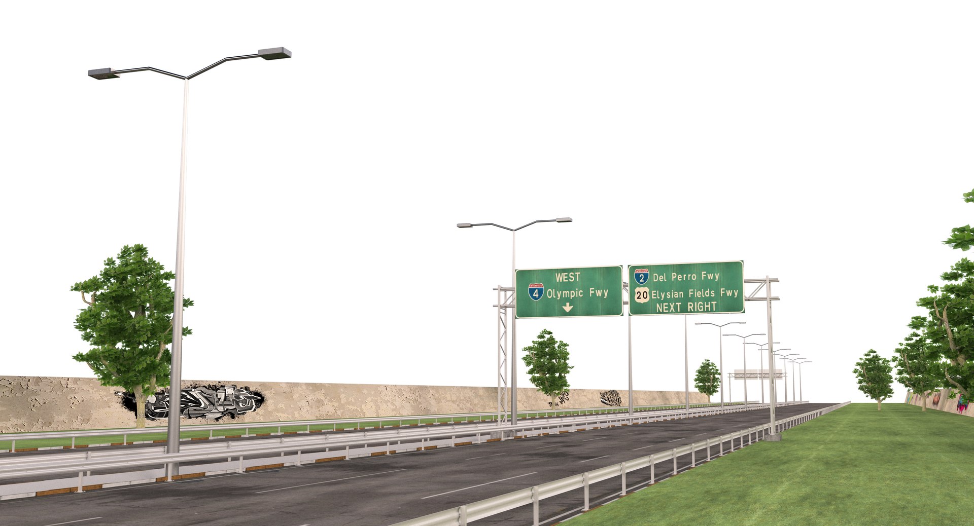 Highway Collections Way 3D Model - TurboSquid 1437095