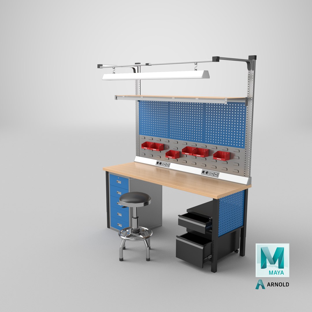 Detailed Workbench 3D Model - TurboSquid 2136607