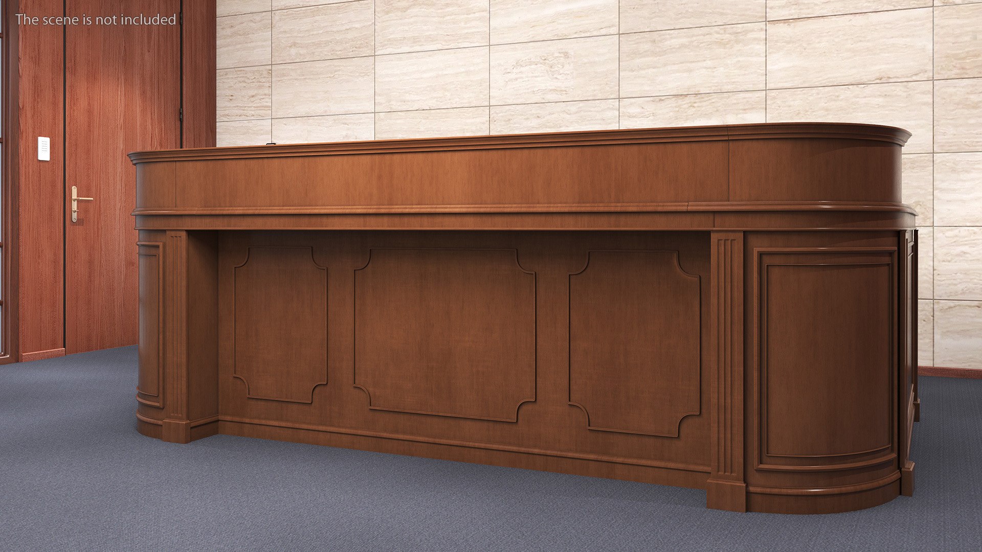 3D Reception Desk Classic Style - TurboSquid 2170561