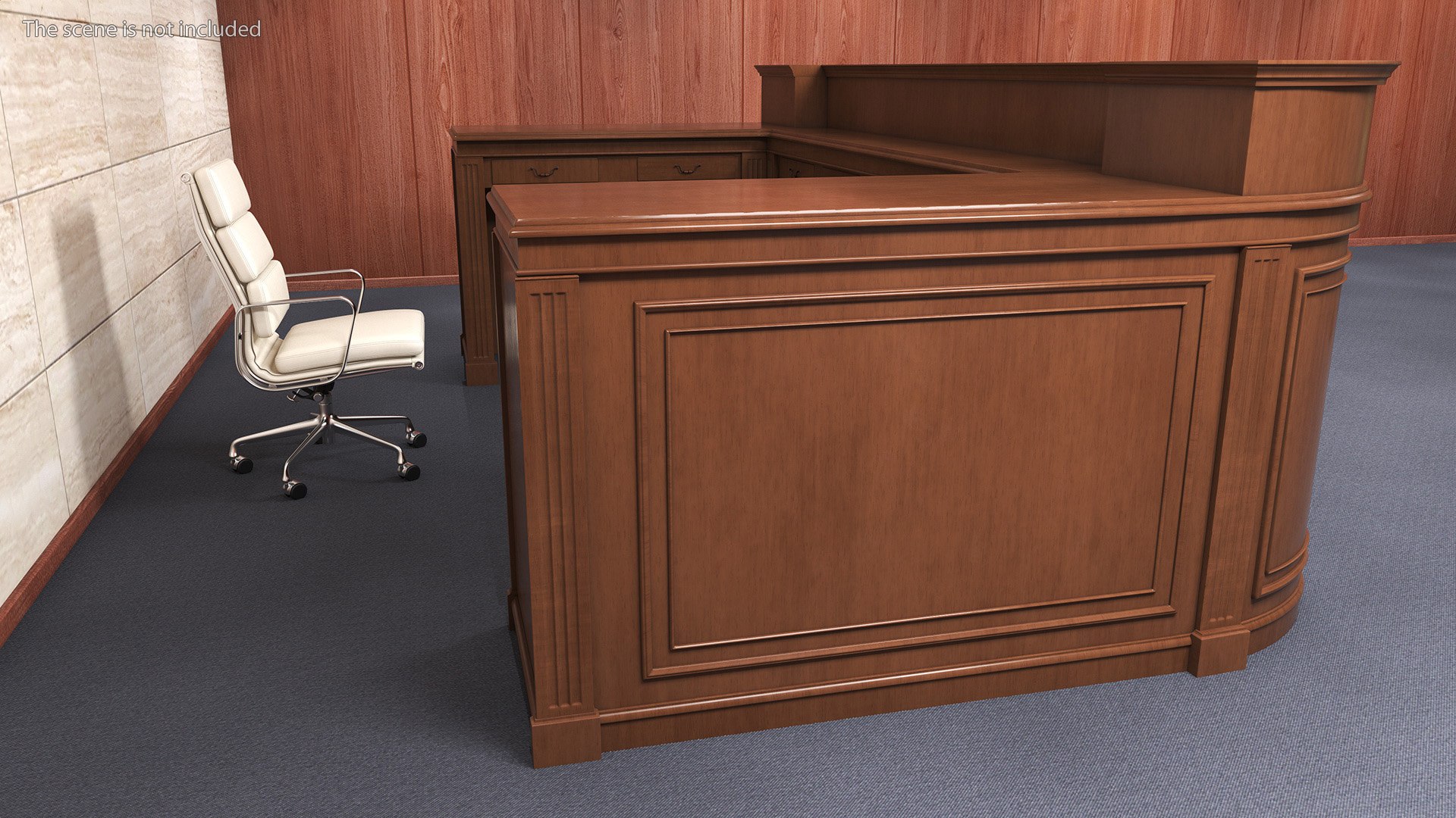 3D Reception Desk Classic Style - TurboSquid 2170561