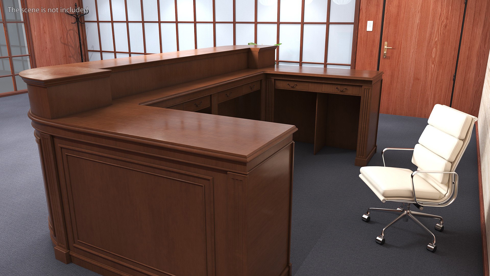 3D Reception Desk Classic Style - TurboSquid 2170561