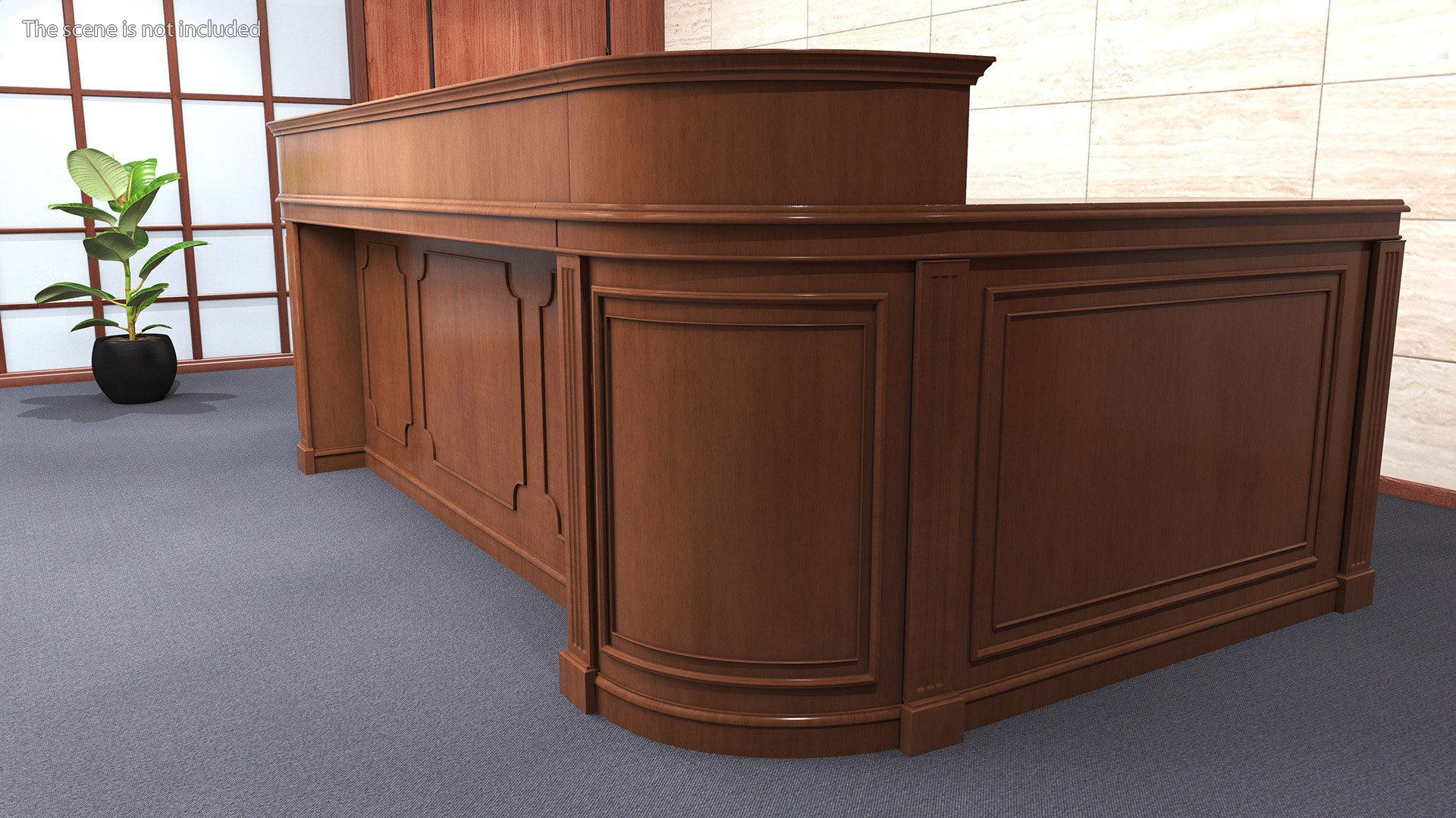 3D Reception Desk Classic Style - TurboSquid 2170561