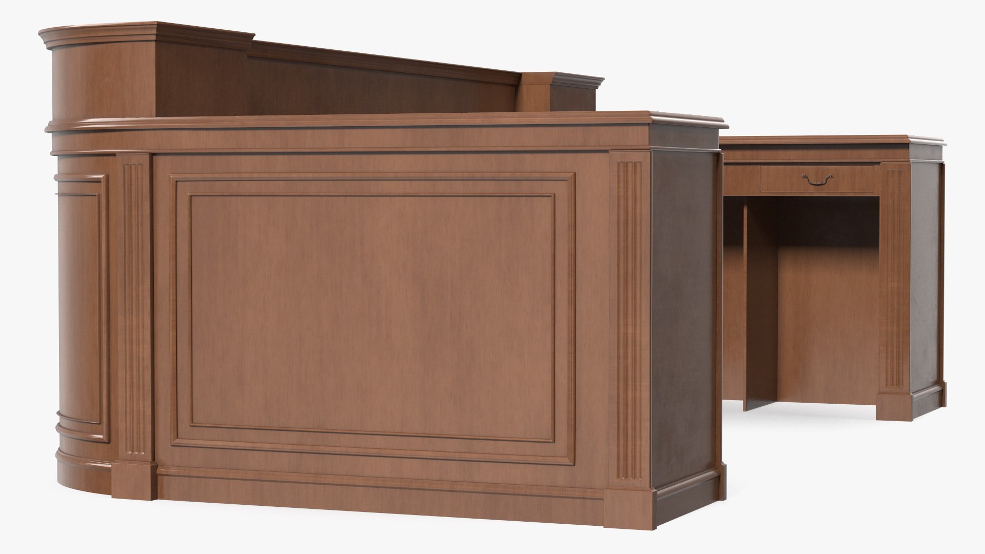 3D Reception Desk Classic Style - TurboSquid 2170561
