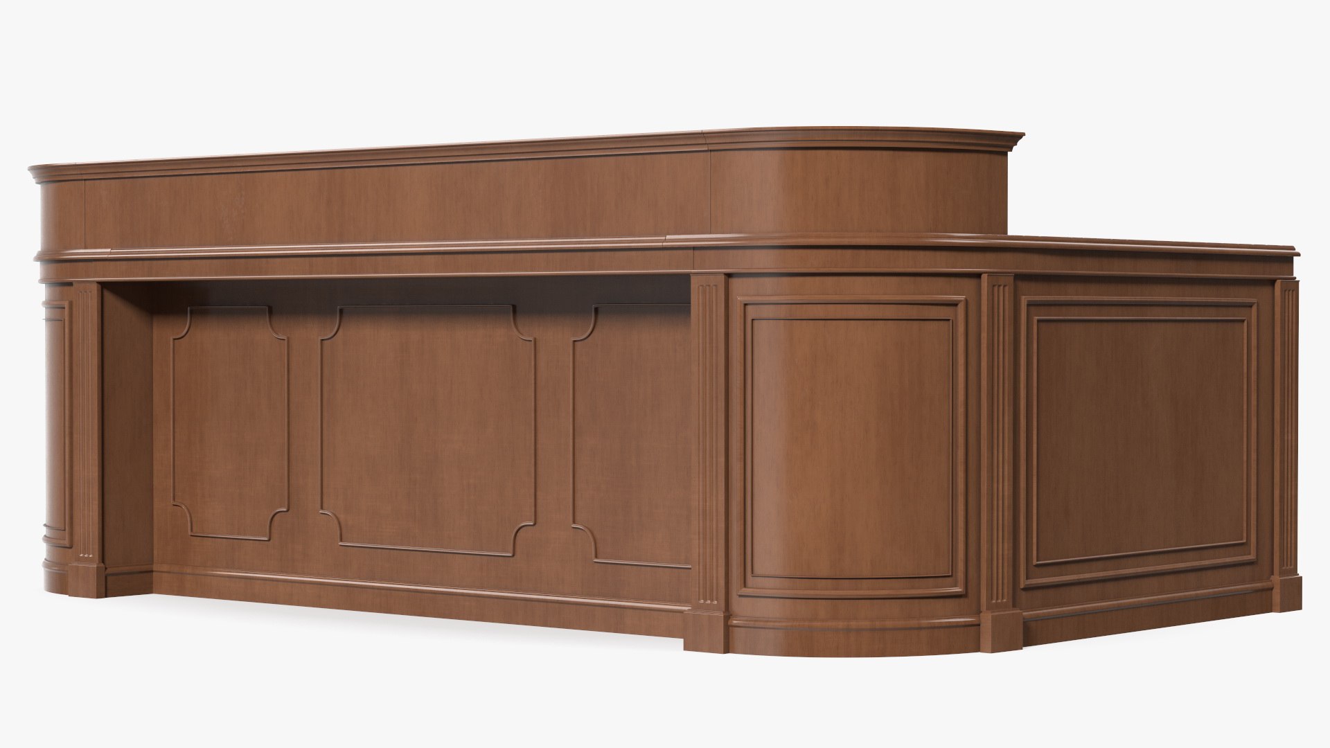 3D Reception Desk Classic Style - TurboSquid 2170561