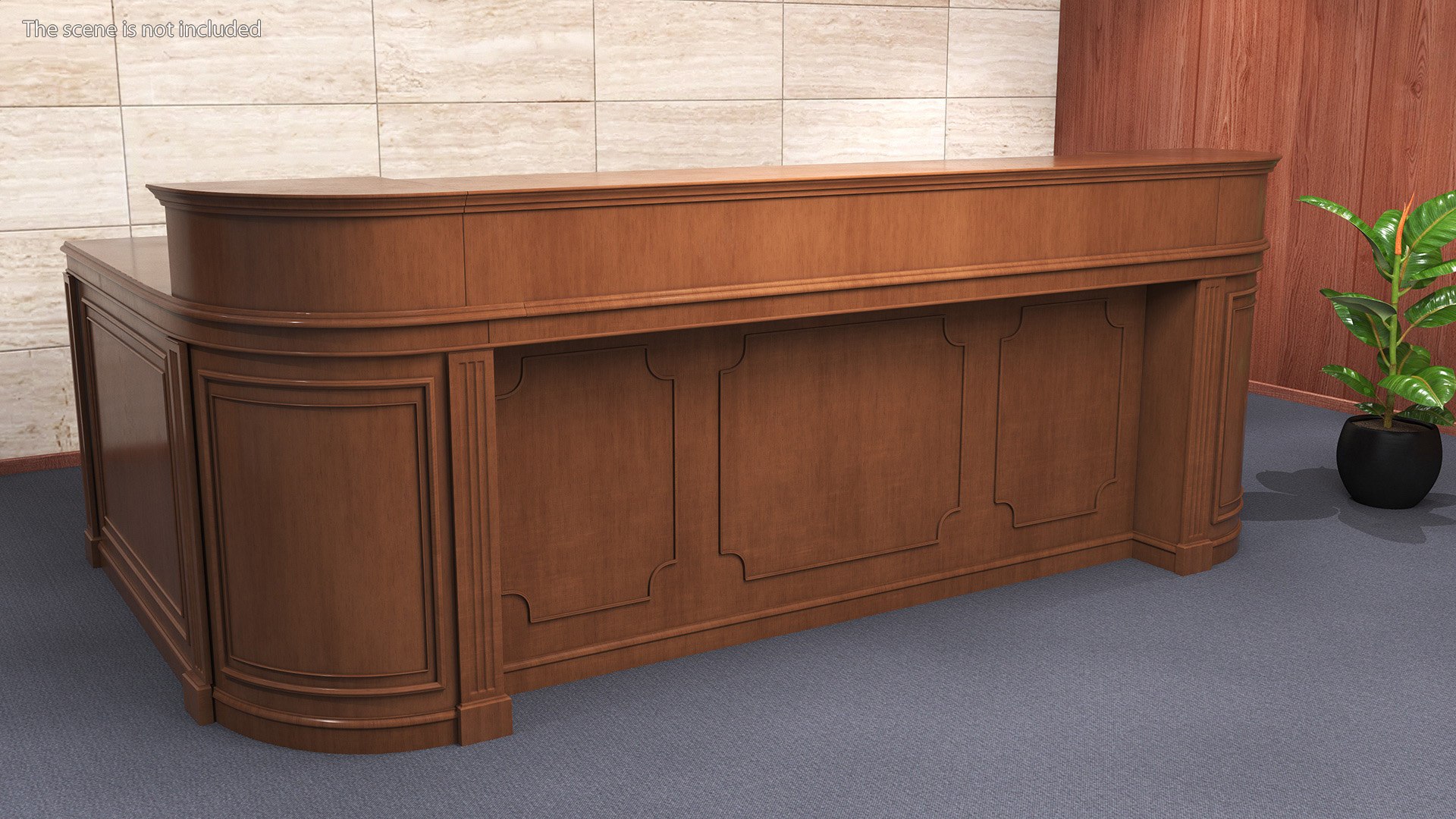 3D Reception Desk Classic Style - TurboSquid 2170561