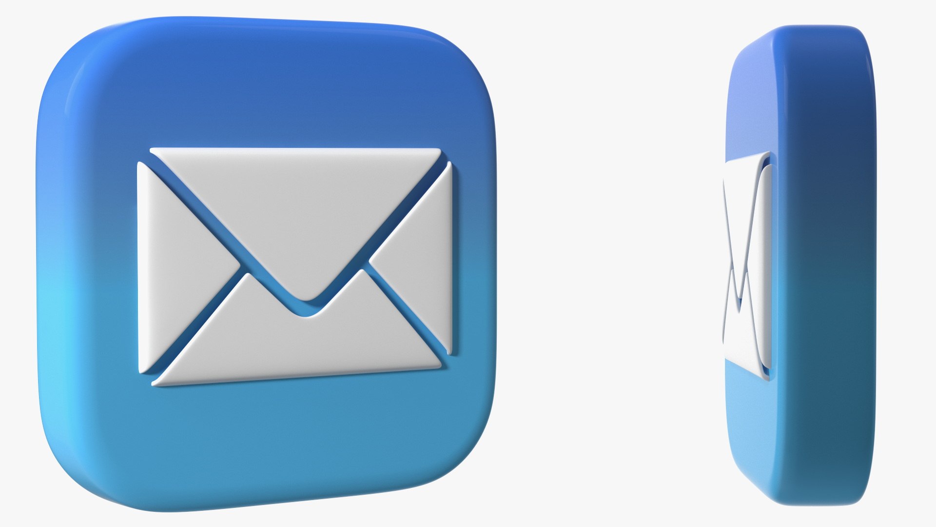 IPhone IOS Mail Icon 3D Model - TurboSquid 2218494
