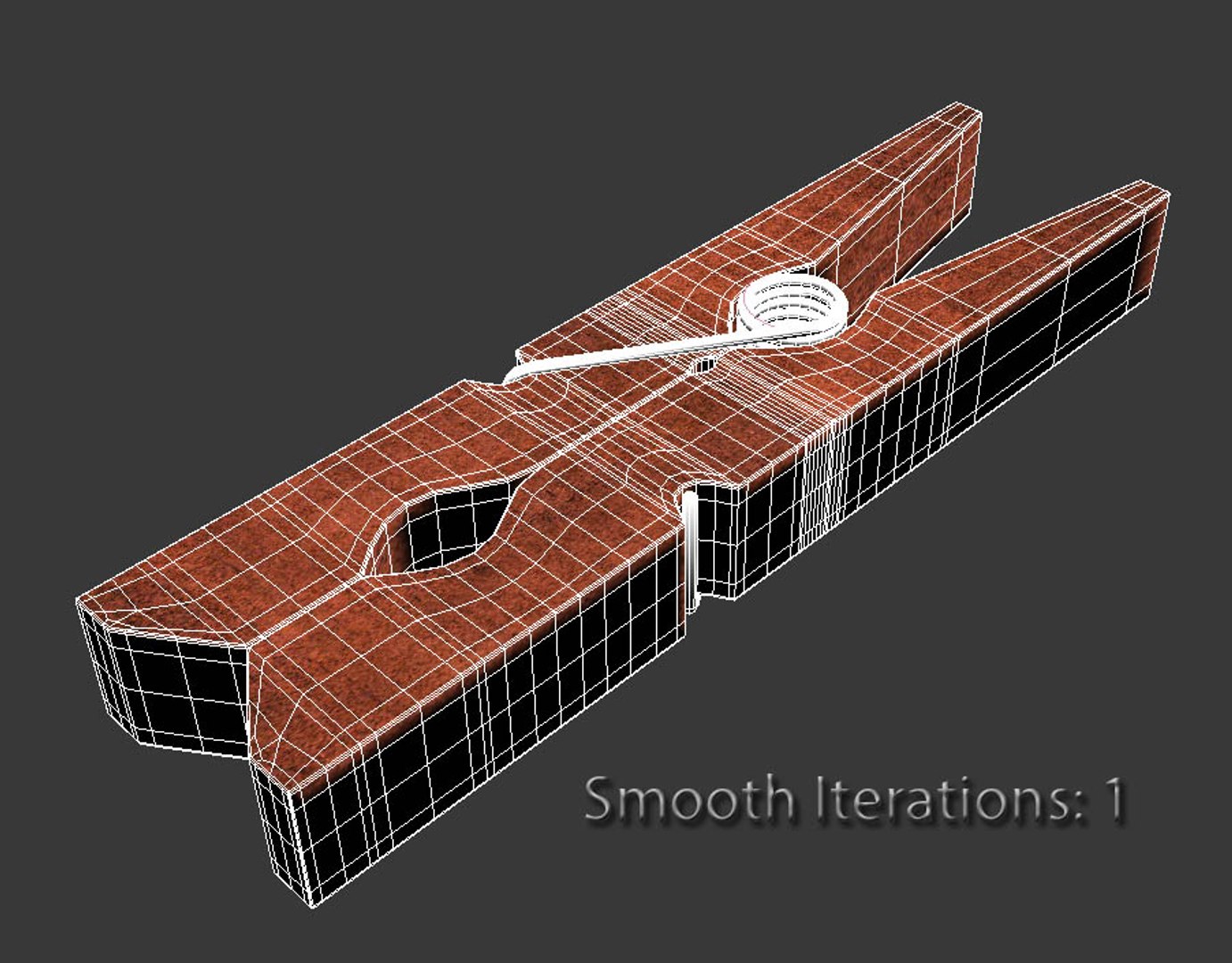 Clothespin Modelled 3d Model