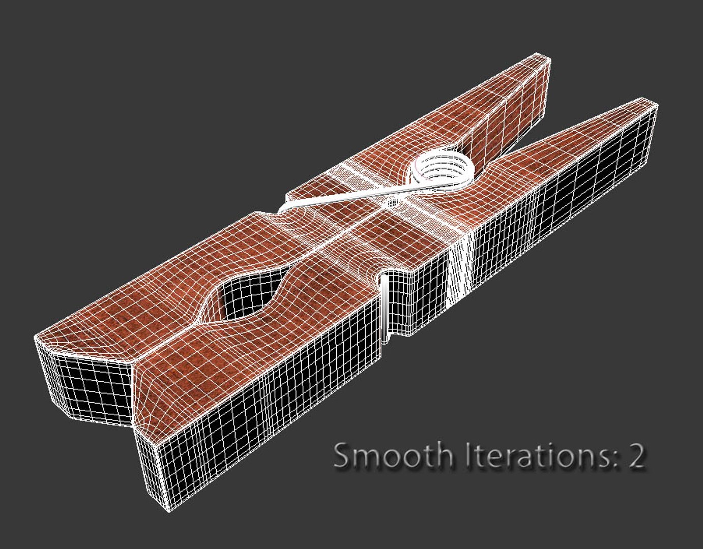 Clothespin Modelled 3d Model