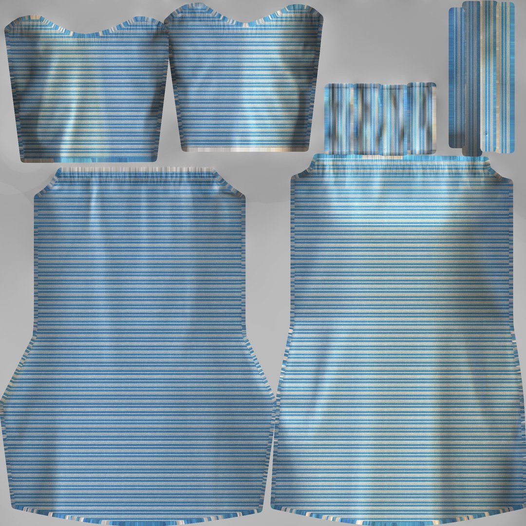 3D model Cotton Summer Shirt Dress - TurboSquid 1873904