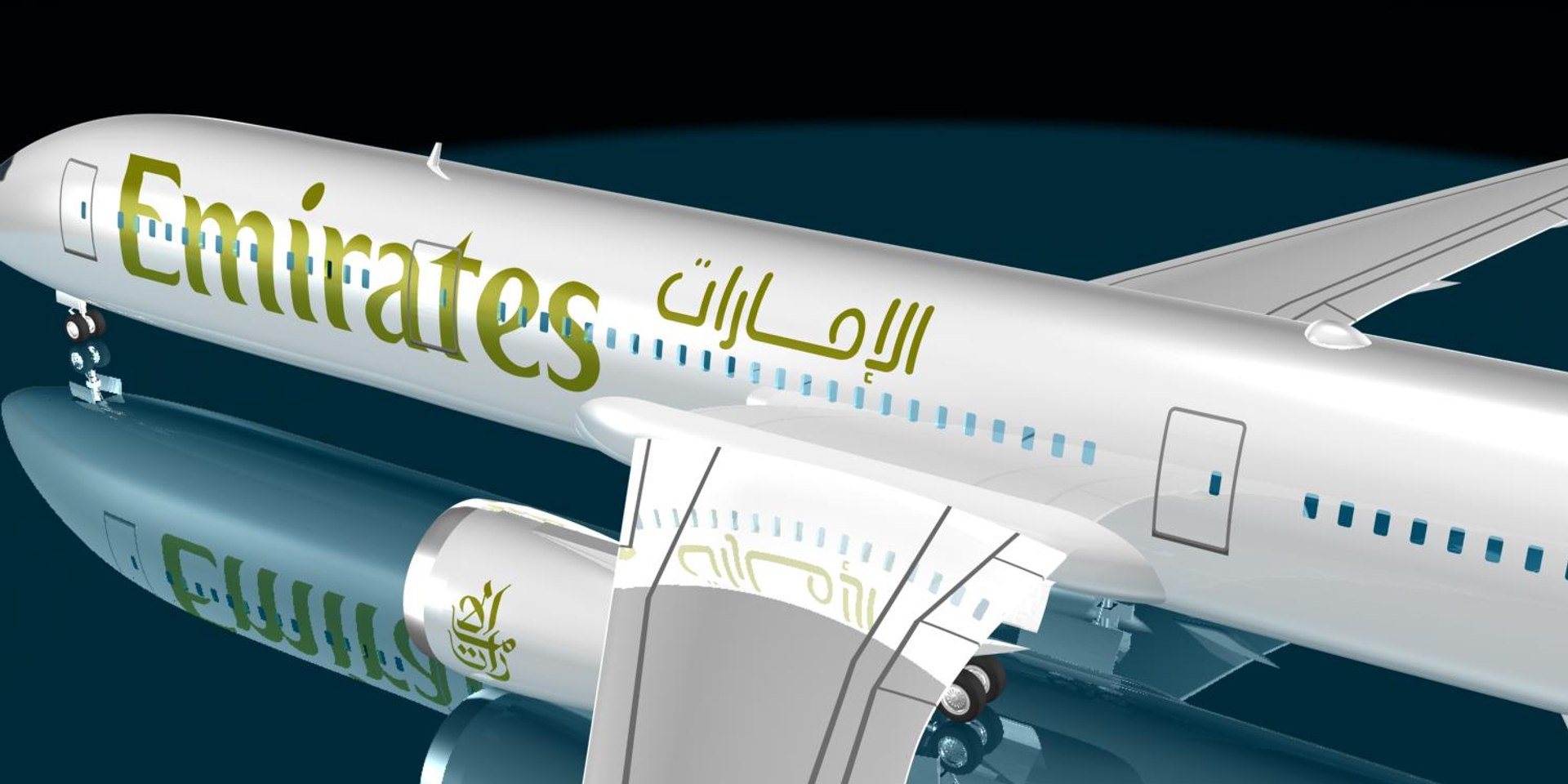3d Model Emirates 787-9 Dreamliner 787