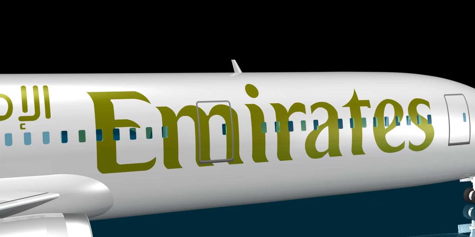 3d Model Emirates 787-9 Dreamliner 787