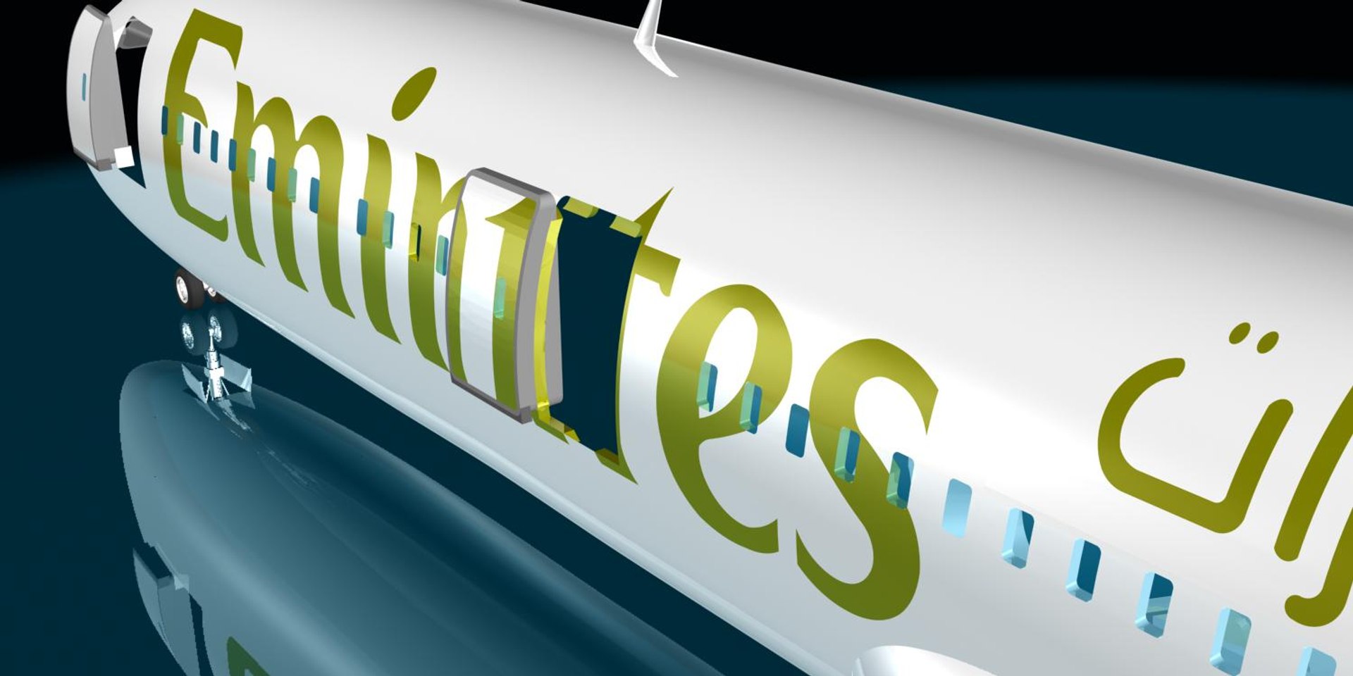 3d Model Emirates 787-9 Dreamliner 787