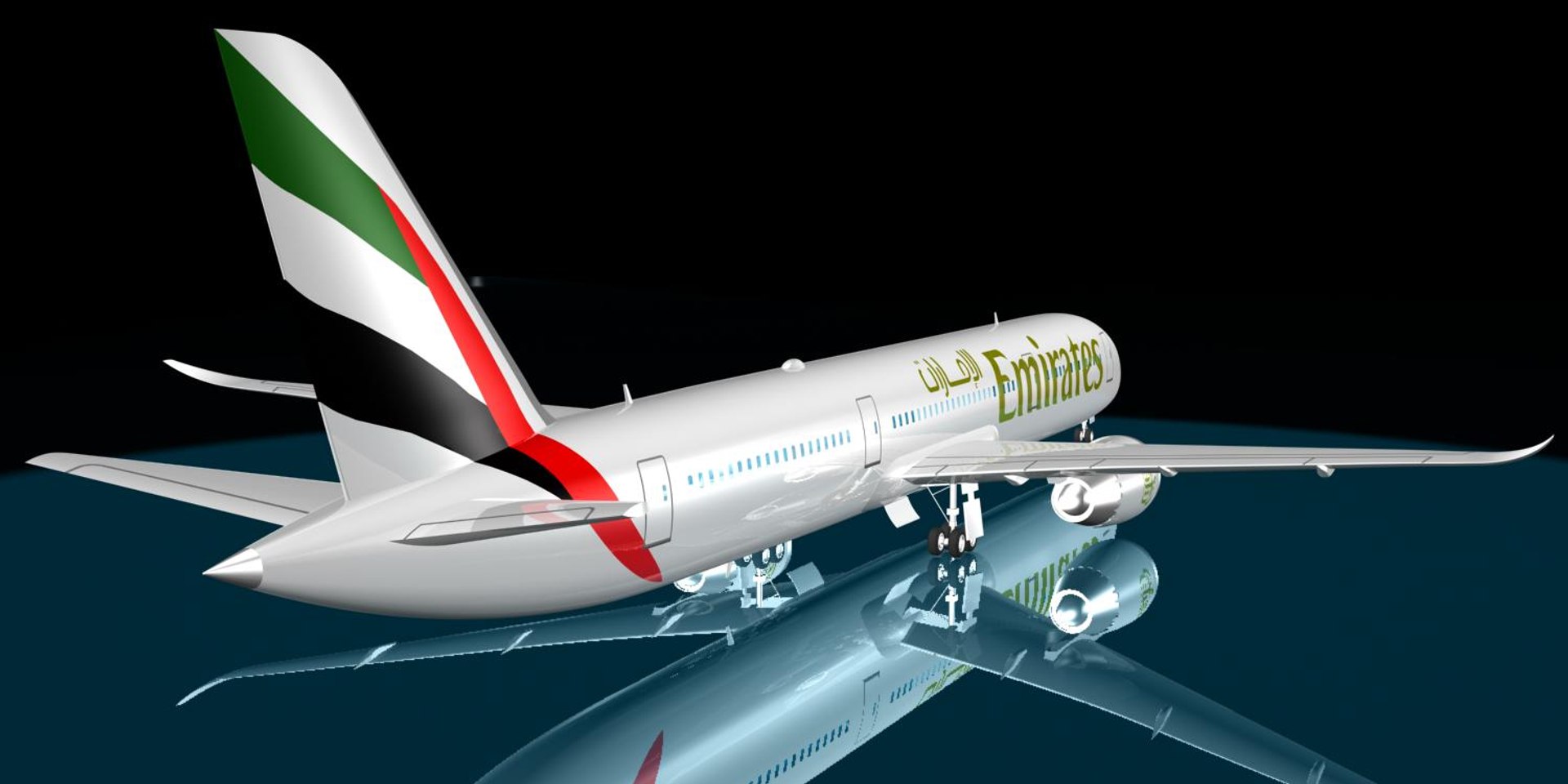 3d Model Emirates 787-9 Dreamliner 787