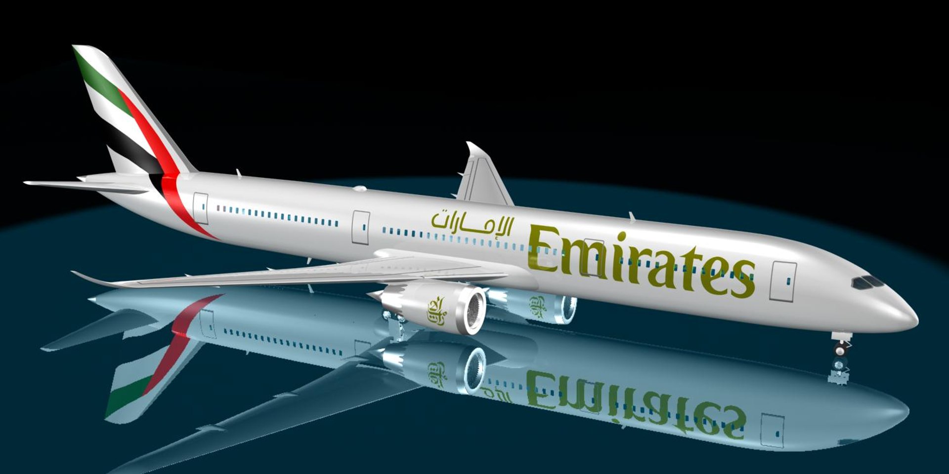 3d Model Emirates 787-9 Dreamliner 787