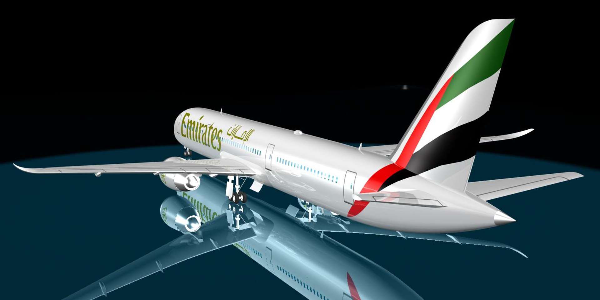 3d Model Emirates 787-9 Dreamliner 787
