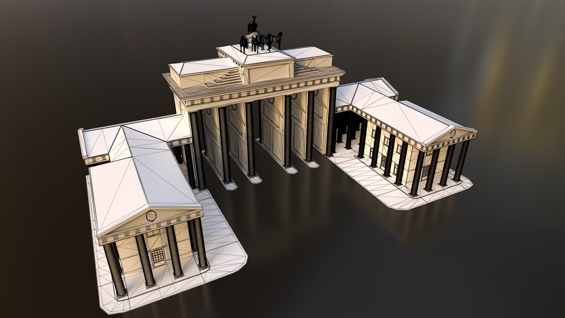 3D Berlin Brandenburg Gate - TurboSquid 1410435