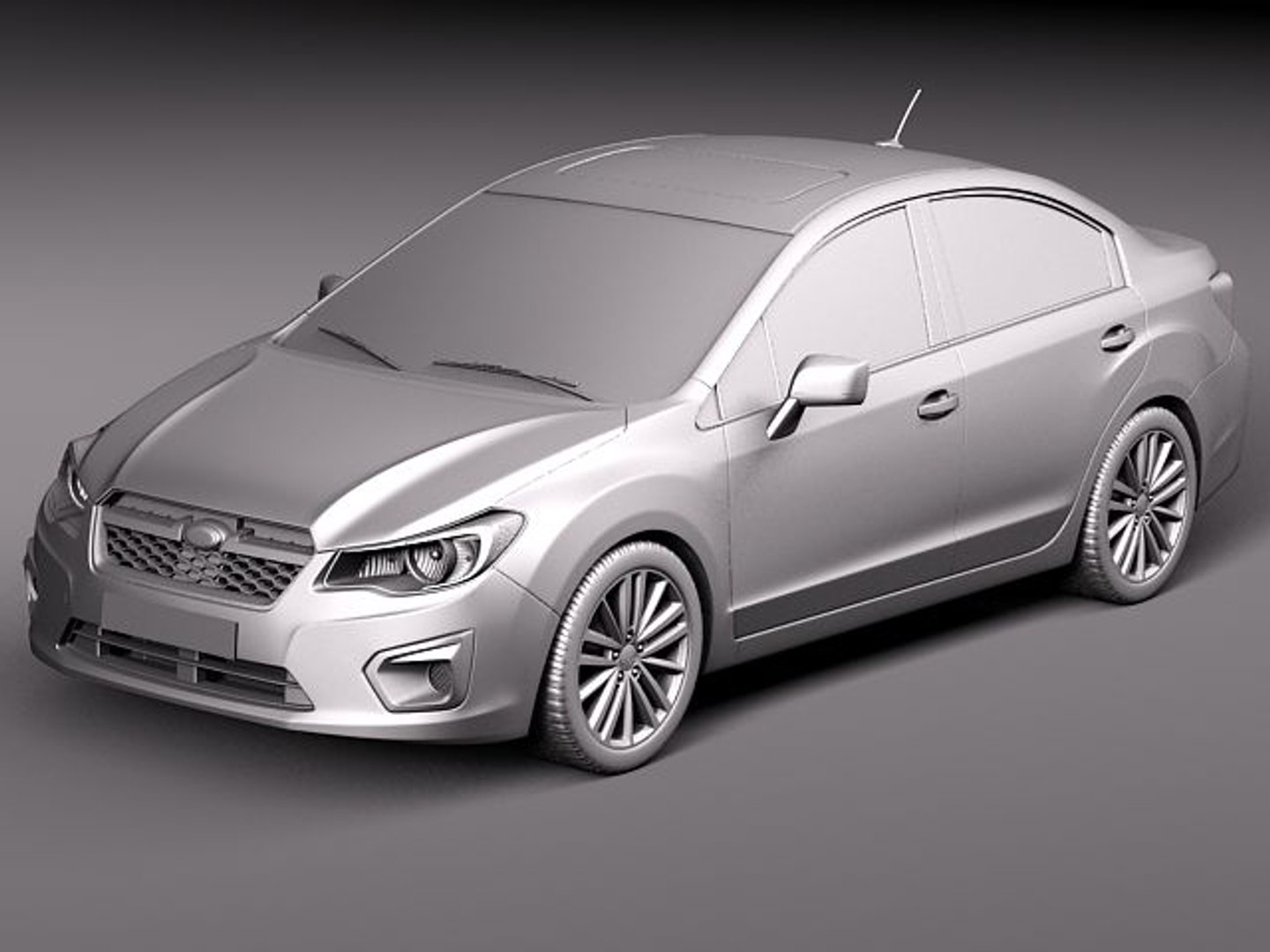 3d Model Subaru Impreza 2013 Sedan