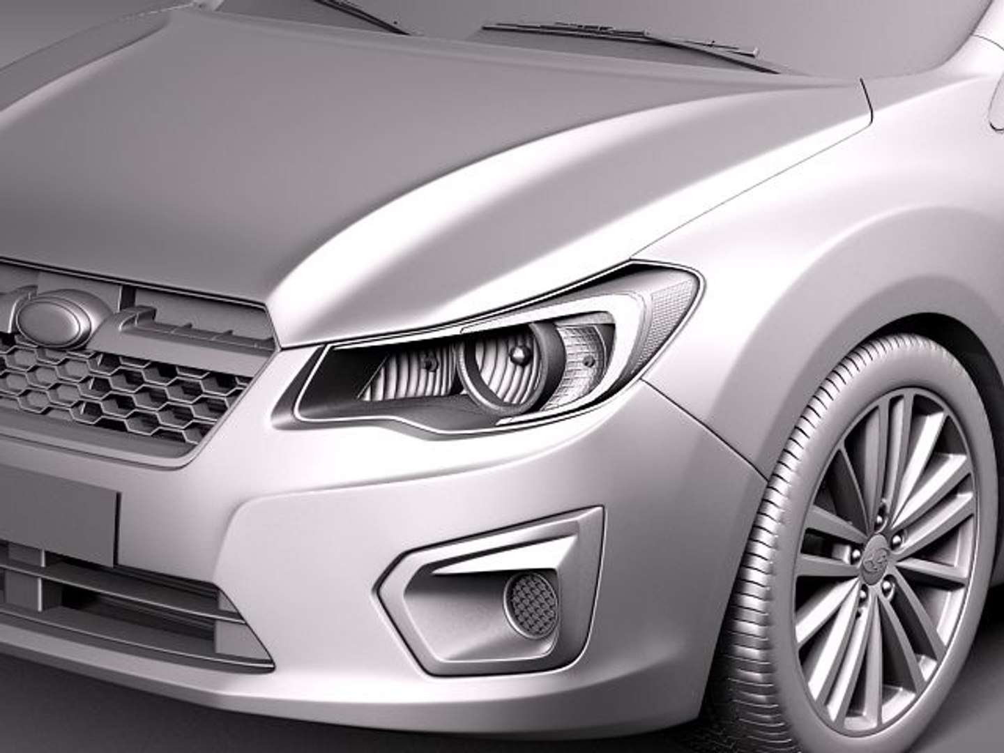 3d Model Subaru Impreza 2013 Sedan