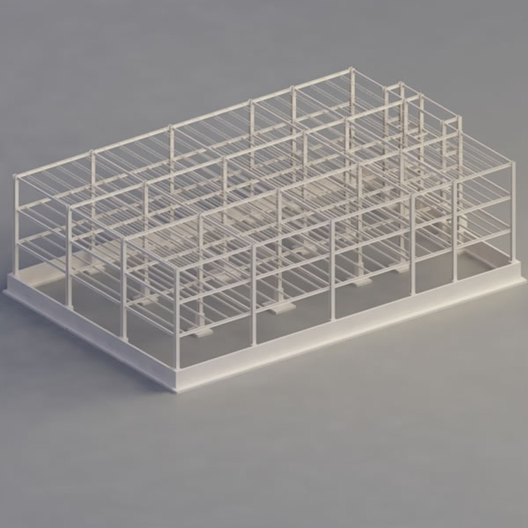 3d Structure Building Factory Model