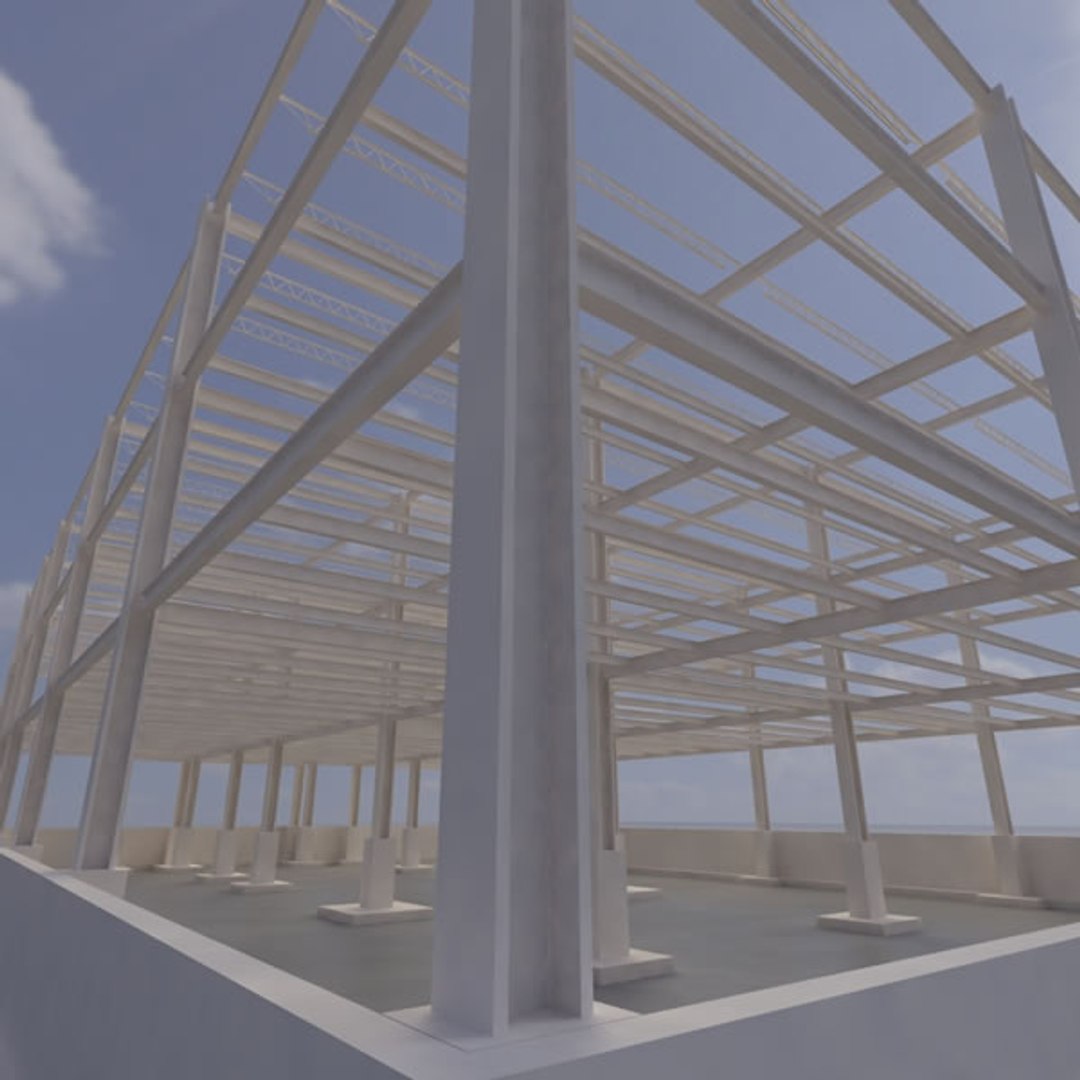 3d Structure Building Factory Model