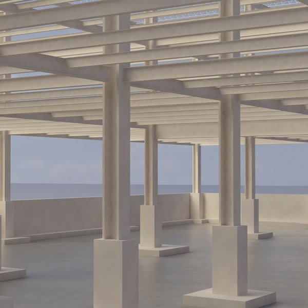 3d structure building factory model