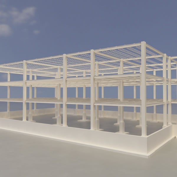 3d structure building factory model