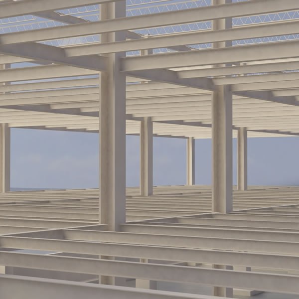 3d structure building factory model