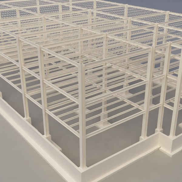 3d structure building factory model