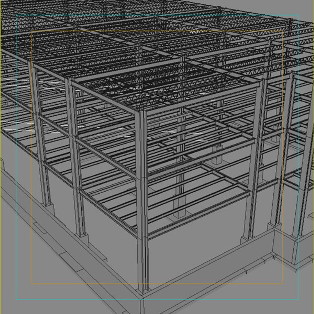 3d Structure Building Factory Model