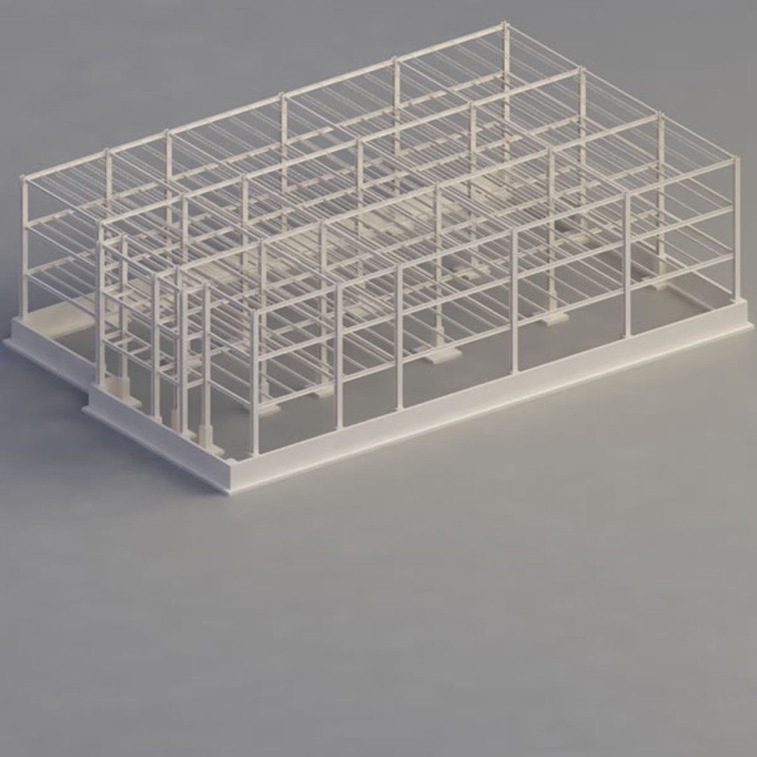 3d Structure Building Factory Model