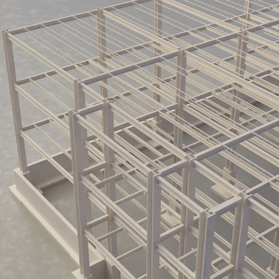 3d Structure Building Factory Model