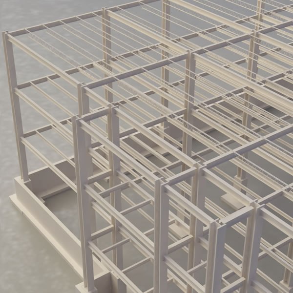 3d structure building factory model