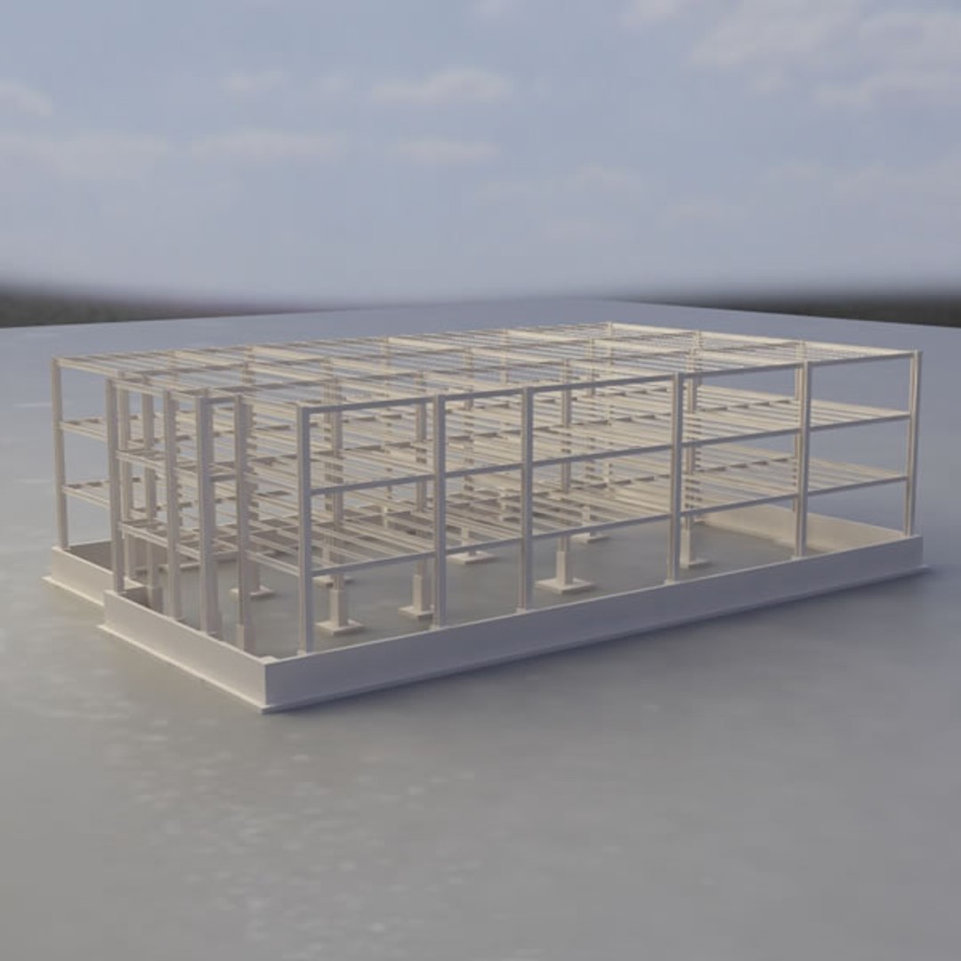 3d Structure Building Factory Model