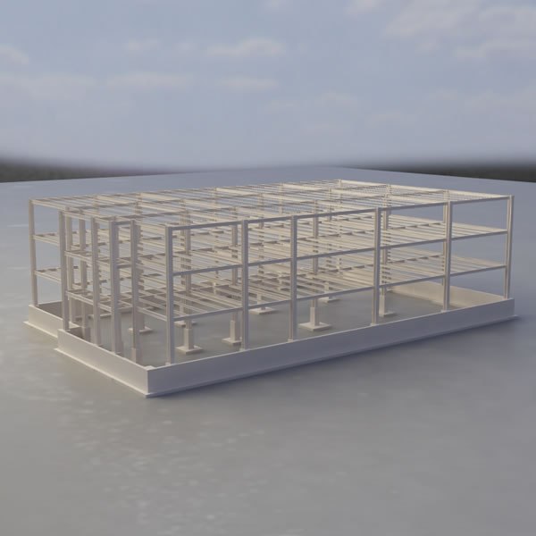 3d structure building factory model