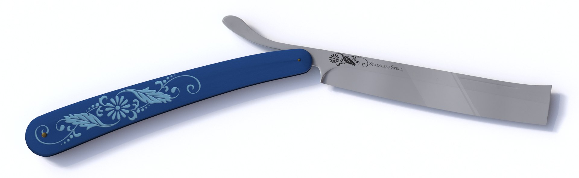 3d Model Old Fashion Shaving Razor