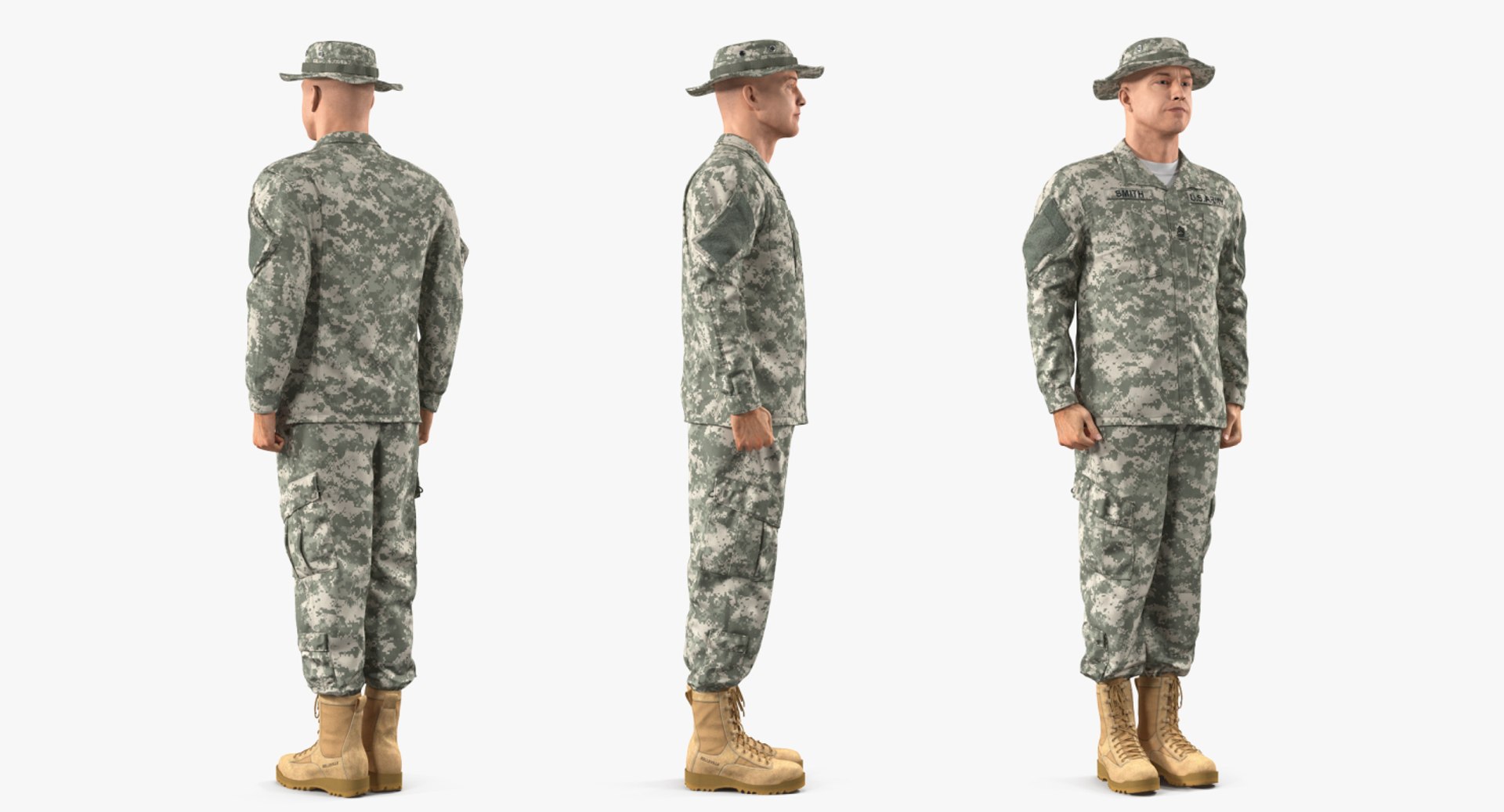 Combative Soldier Standing Attention 3D Model - TurboSquid 1413561
