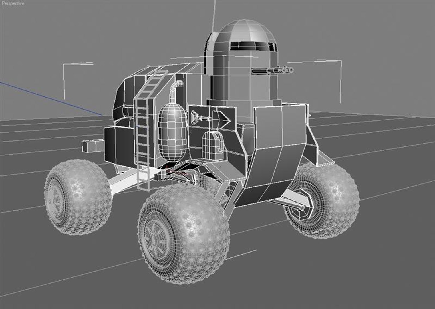 3d armored moon vehicle model