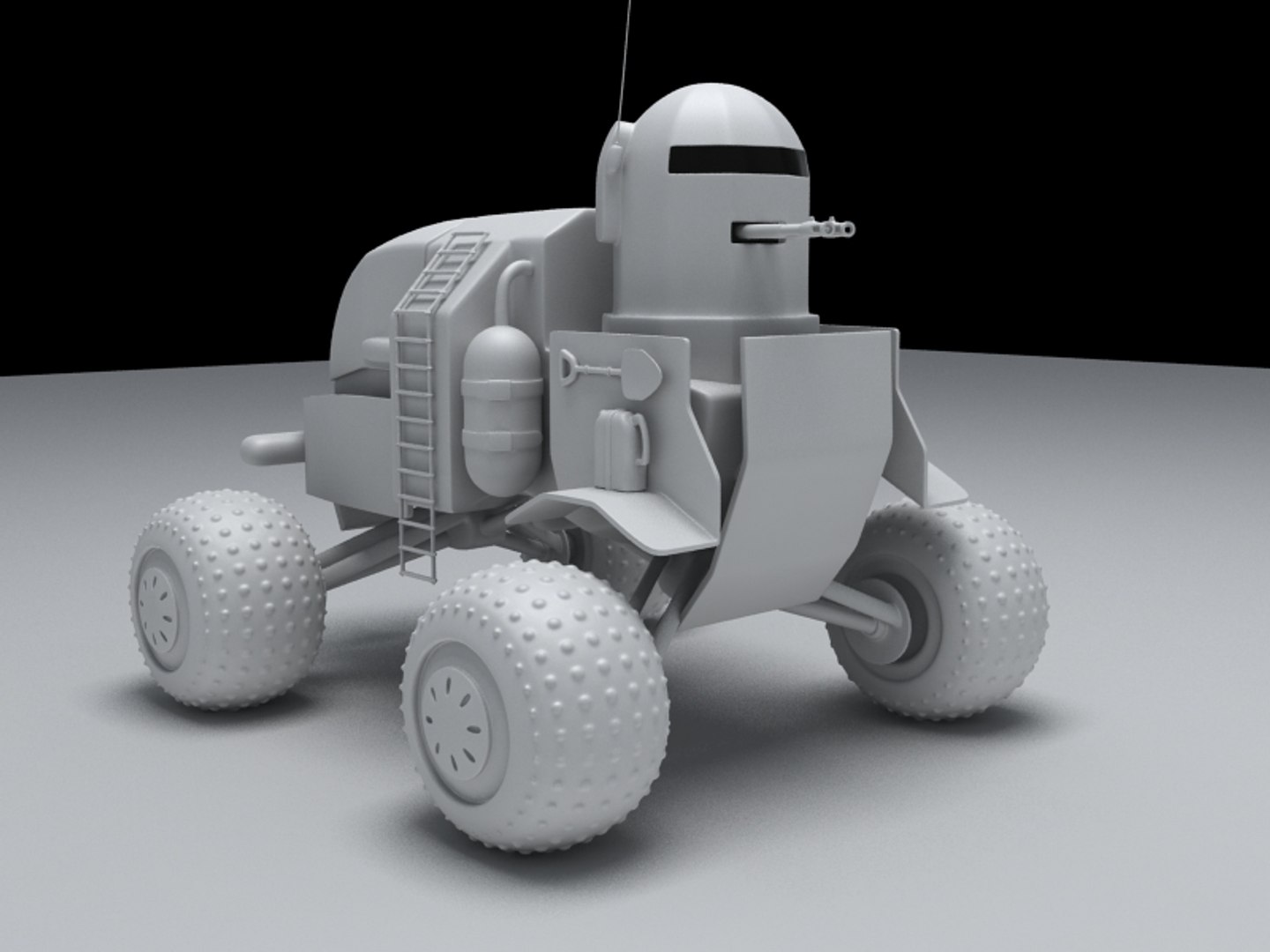 3d Armored Moon Vehicle Model