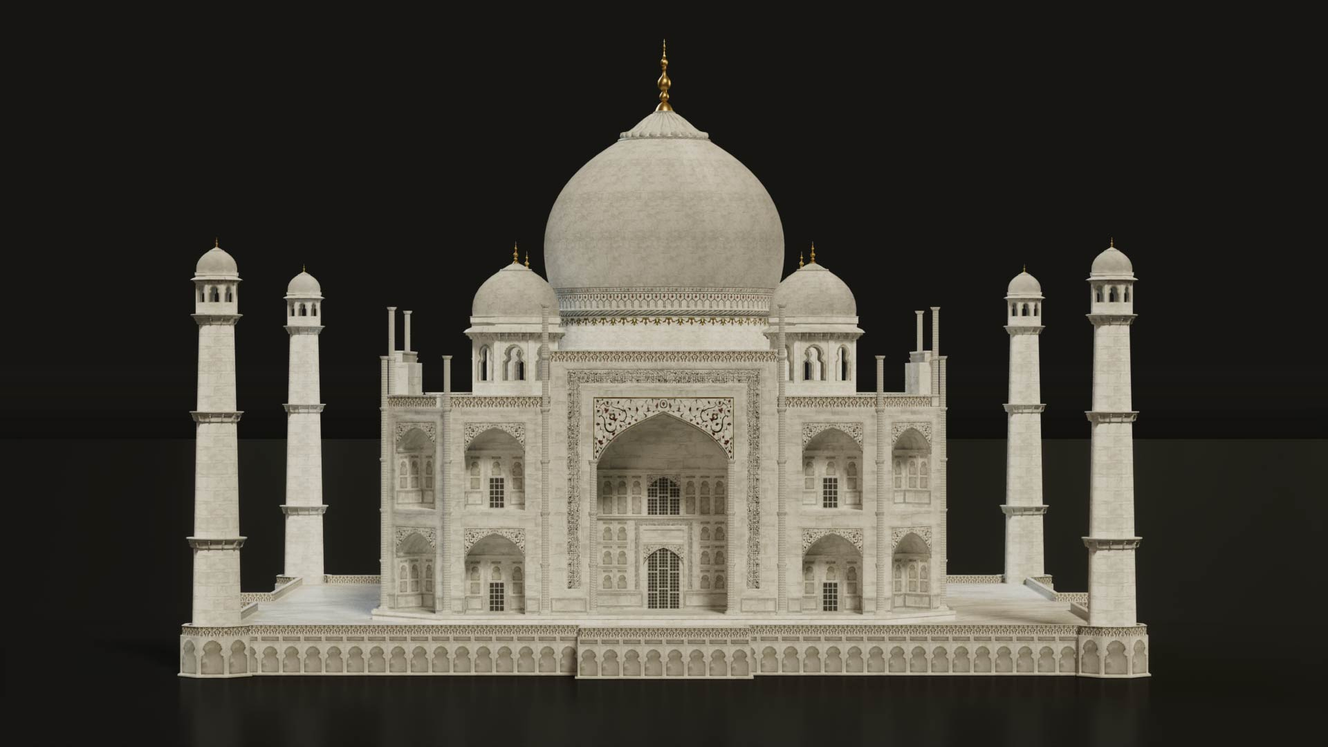 Taj Mahal 3D Model - TurboSquid 2416133