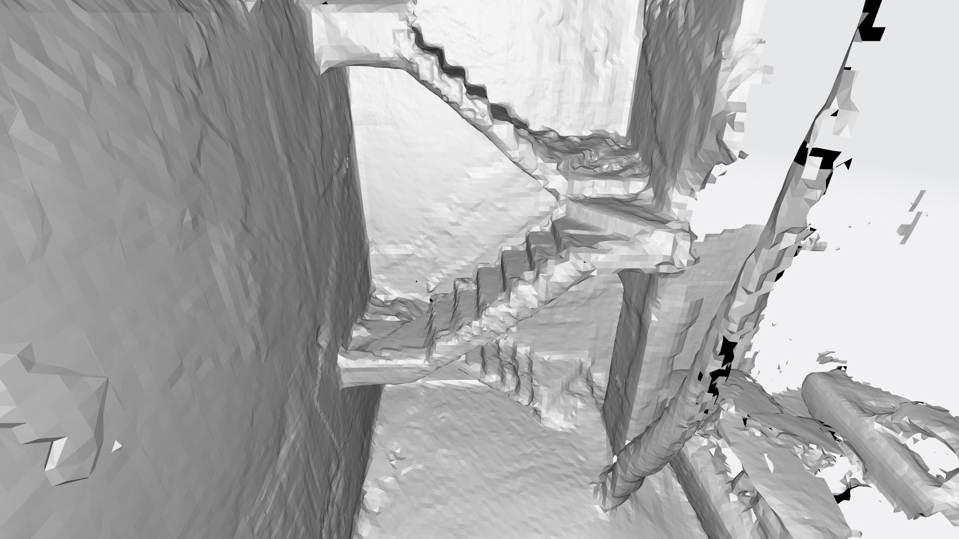 3D Ruined Stairs Model - TurboSquid 1970397