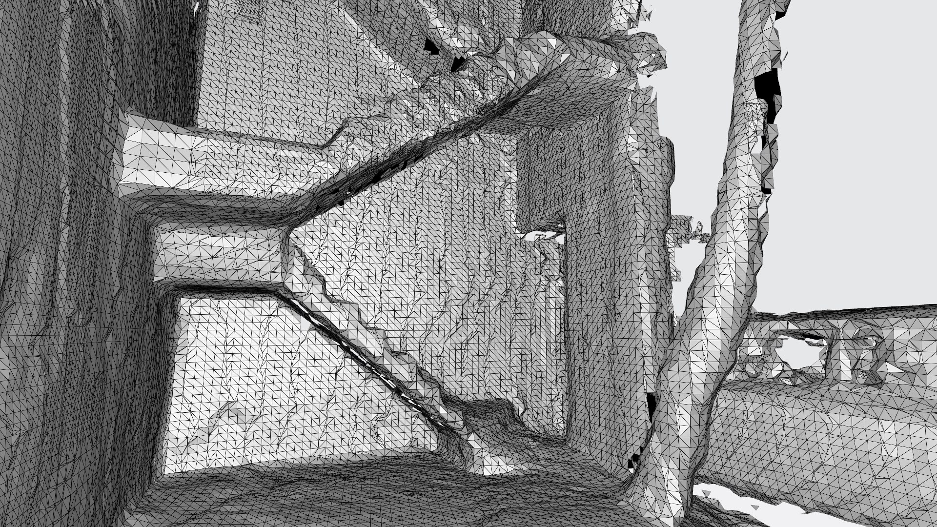 3D Ruined Stairs Model - TurboSquid 1970397