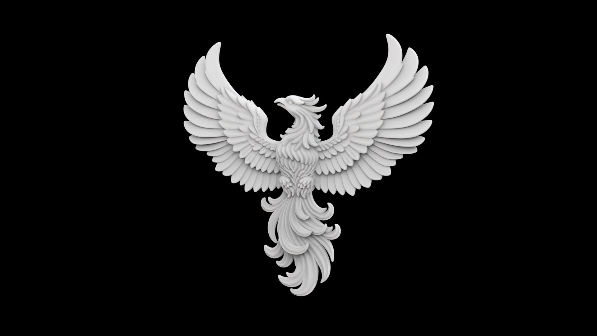 3D Phoenix Emblem Relief 3D Print Model Model - TurboSquid 2451917