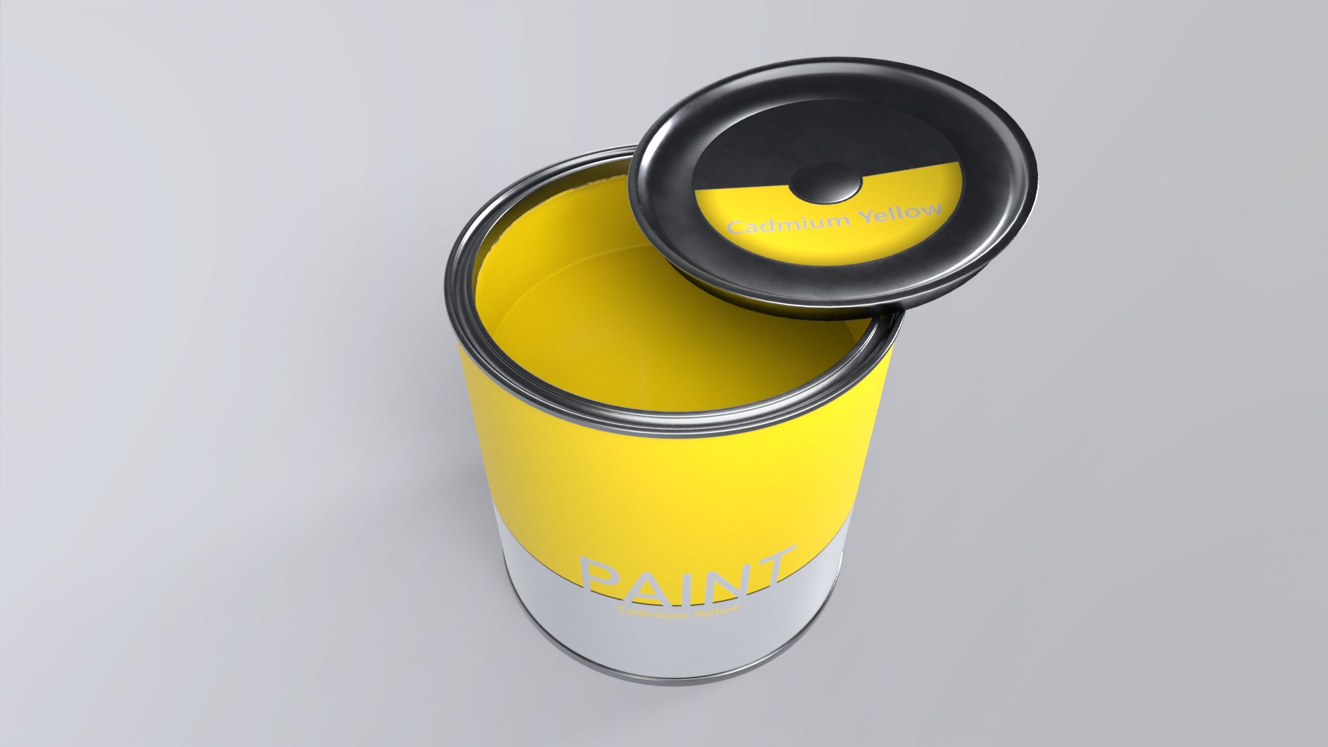 3D Paint Can Yellow - TurboSquid 2287376
