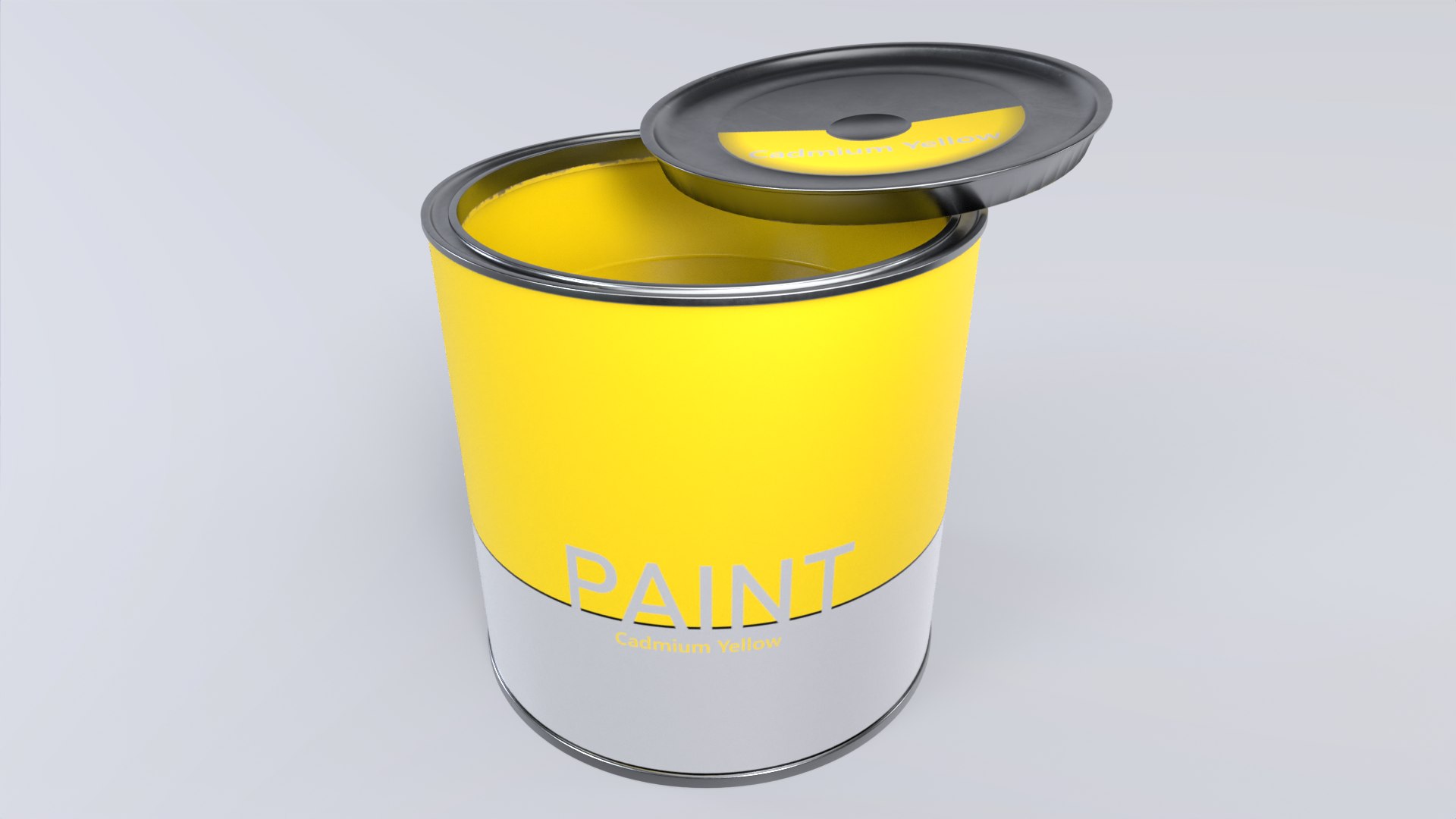 3D Paint Can Yellow - TurboSquid 2287376