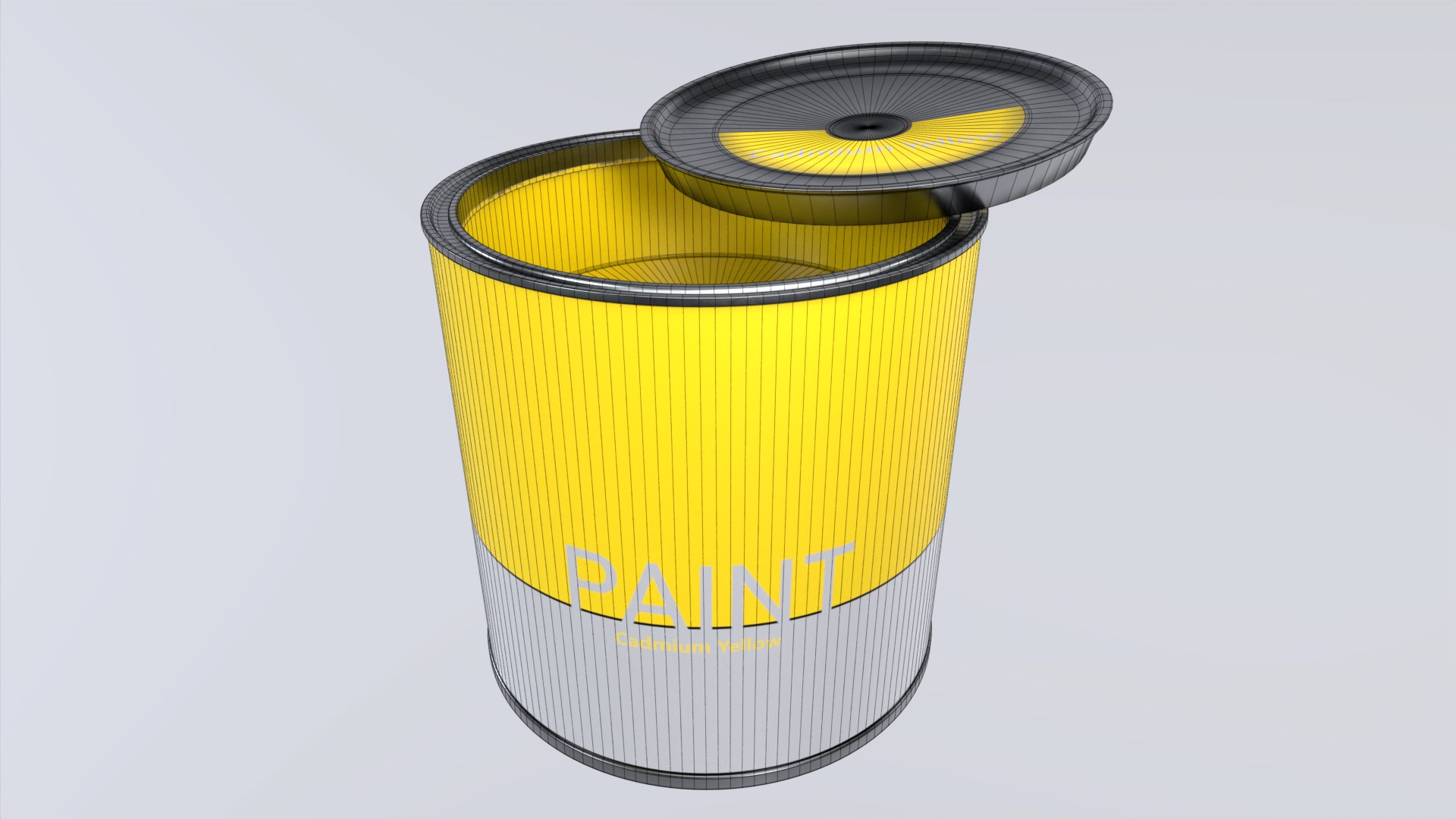 3D Paint Can Yellow - TurboSquid 2287376