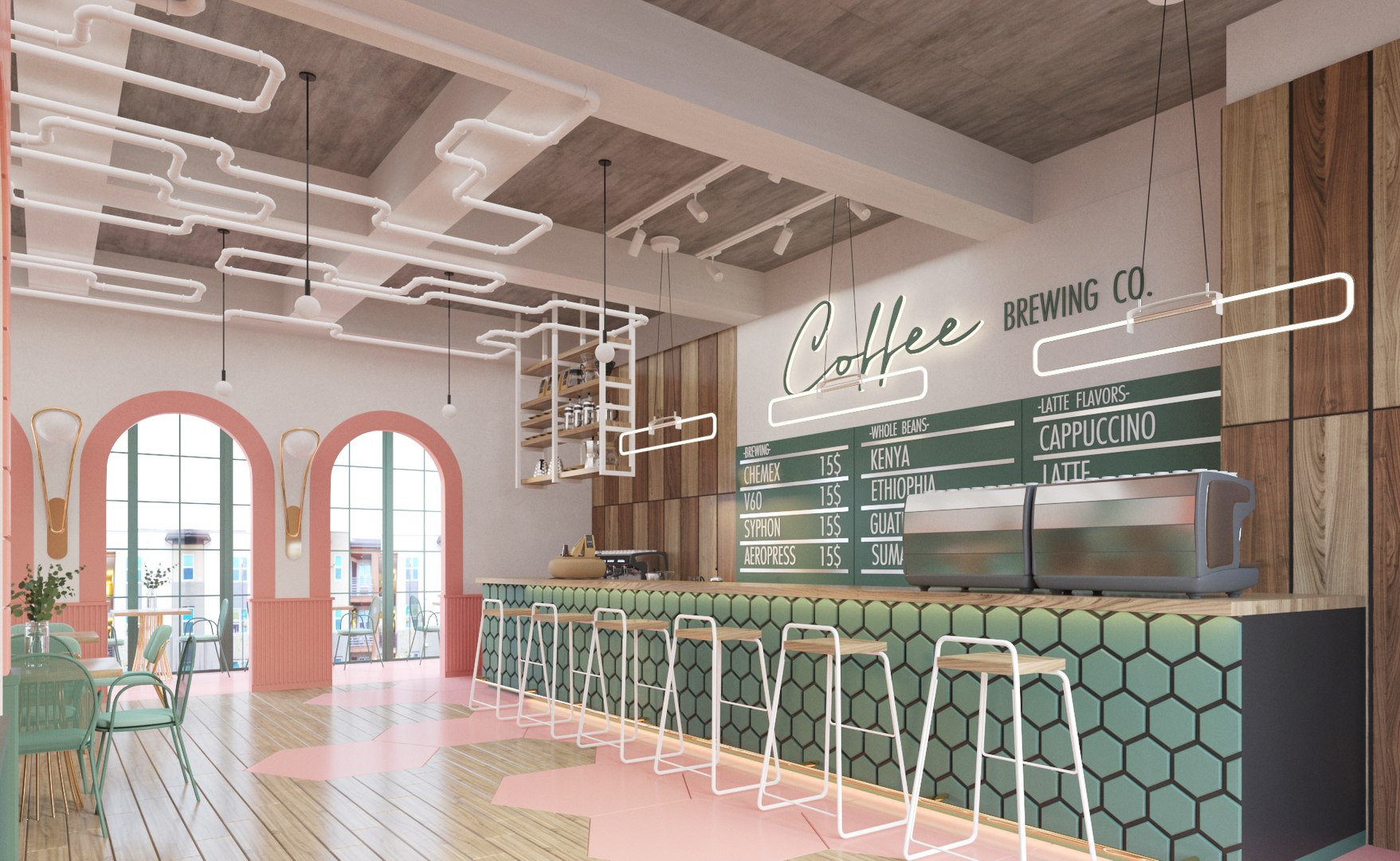 3D Brewing Store Interior Coffee - TurboSquid 1648544