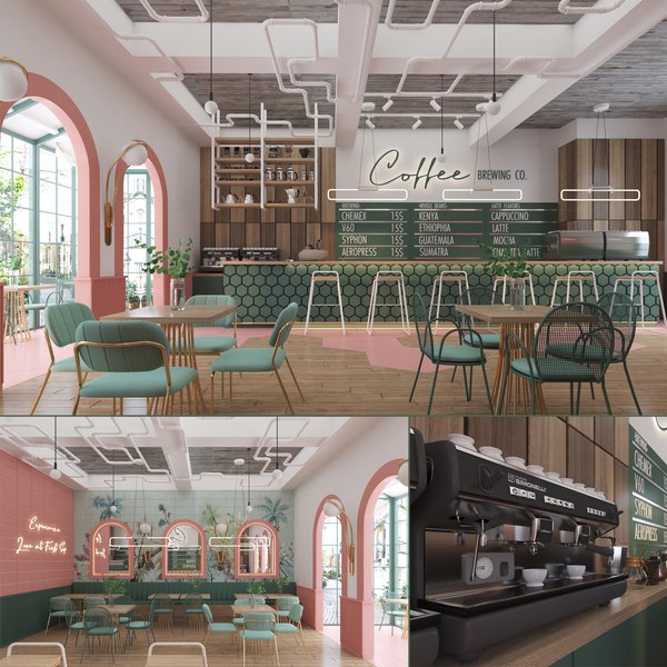 3D Cafe Models | TurboSquid