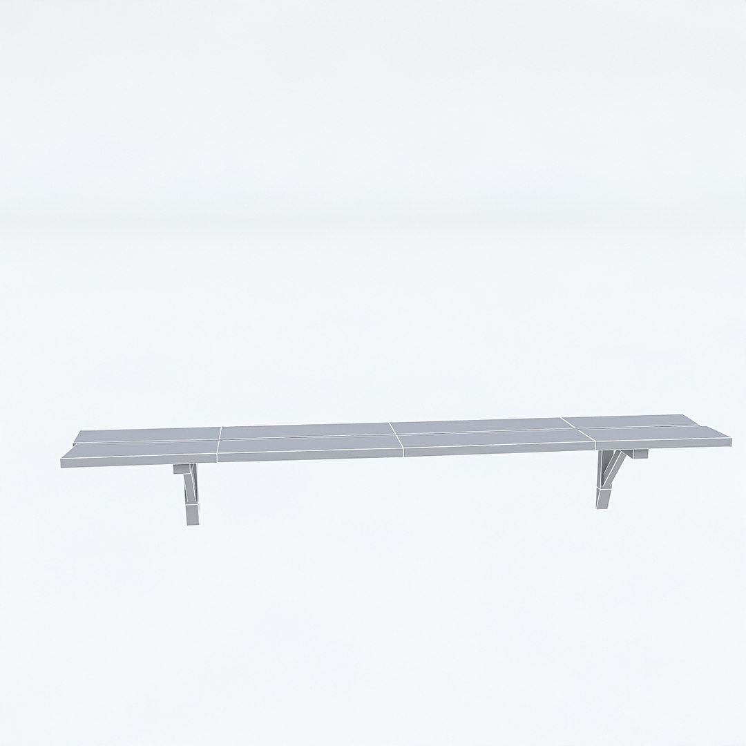 3D Old Wooden Shelf Model - TurboSquid 1556823